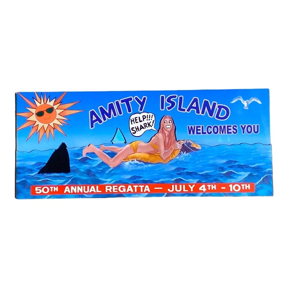 Universal | Wall Decor | Universal Studios Jaws Amity Island Welcomes ...